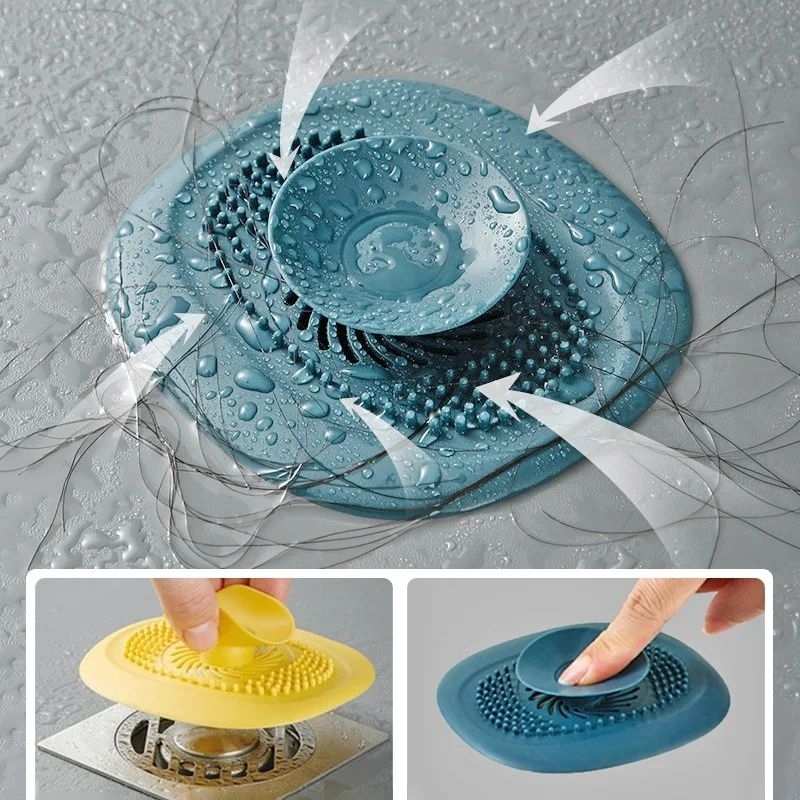Silicone Kitchen Sink Filter, Sink Drain Hair Strainer, Bathroom Anti ...