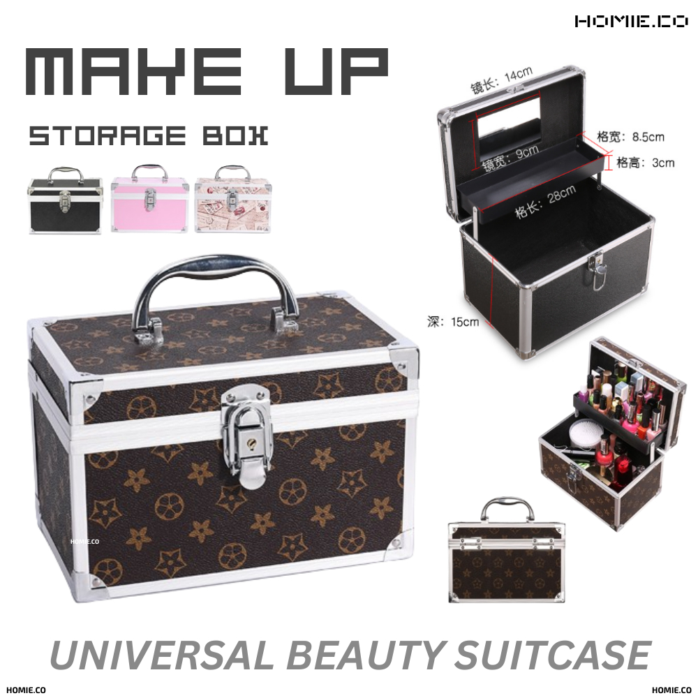 Makeup Box 》Travel Makeup Storage Bag Kotak Makeup Organizer Cosmetic ...