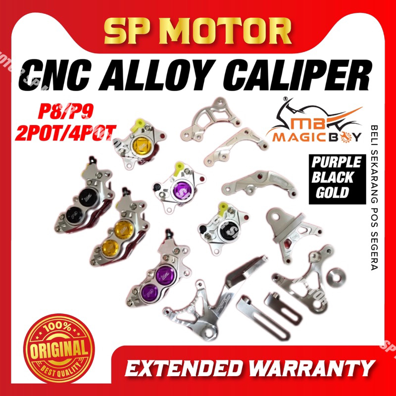 Caliper Alloy CNC MagicBoy Terbaru Y16 Y15 Wave125 Rsx Rs150 Lc135(4s ...