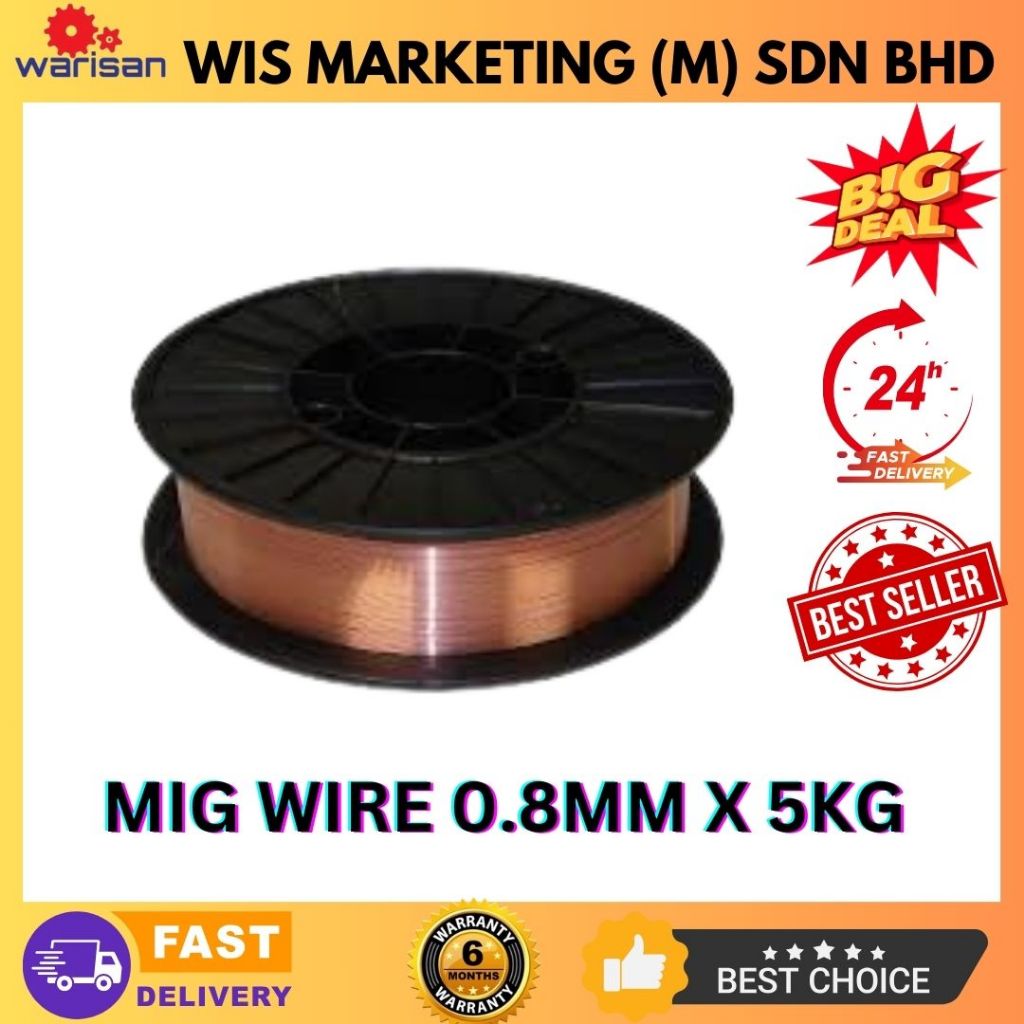 MIG WIRE 5 KG - COPPER MIG WIRE - CO2 MIG WELDING WIRE 0.8mm 5KG type ...