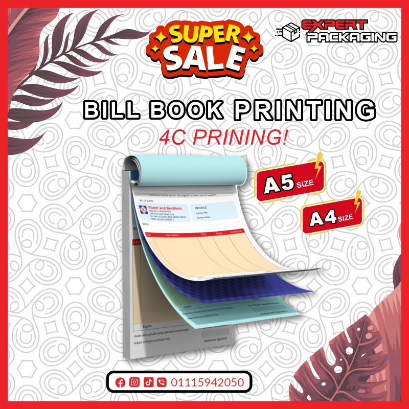 A4 / A5 Size Customize Single Color Bill Book/Receipt Book/Cash Book ...