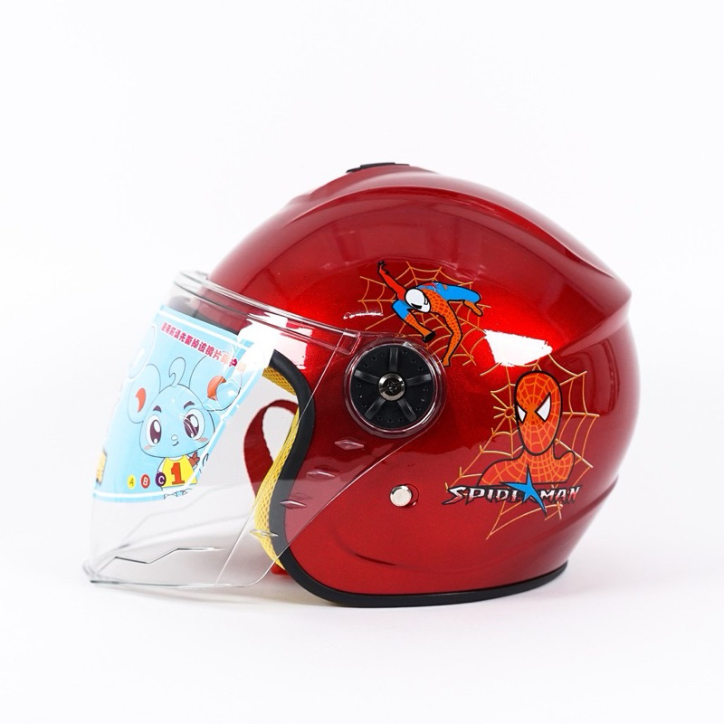 Helmet Motorcycle Big Kid Half Face Topi Keledar Kanak Cartoon Children ...