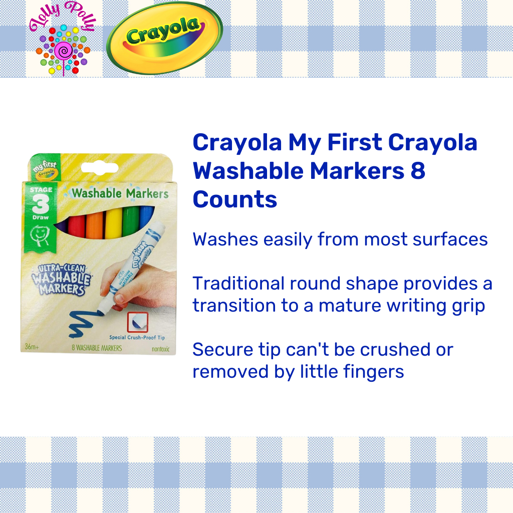 Crayola My First Crayola Washable Markers, 8 count | Shopee Malaysia