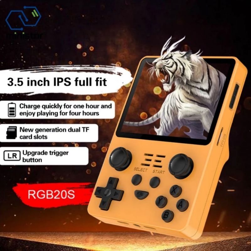 POWKIDDY RGB20S Mini Handheld 3.5 inch Open Source Gameboy with Built ...