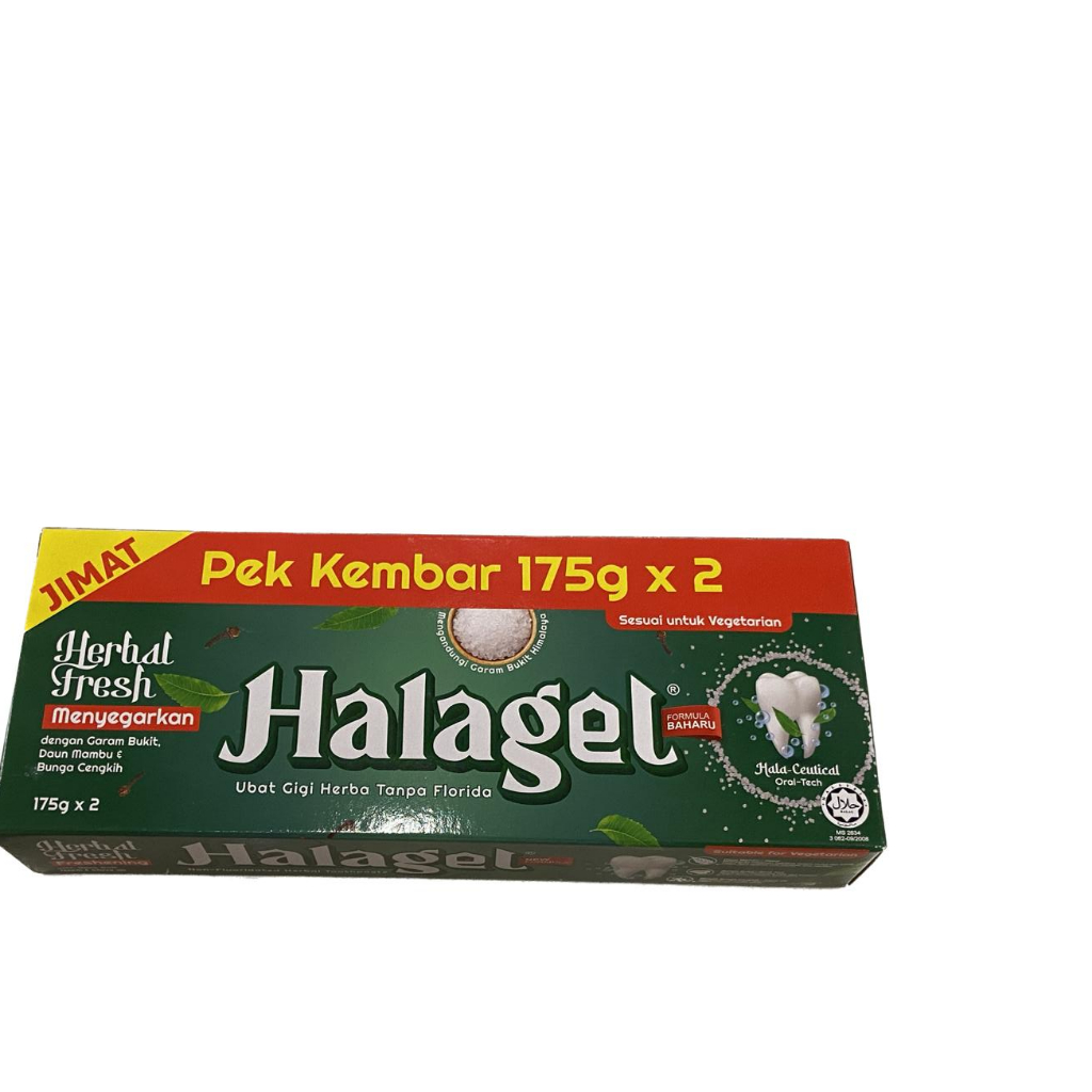 Halagel Non-Fluoridated Toothpaste Herbal Fresh 175g x 2 (Twin Pack ...