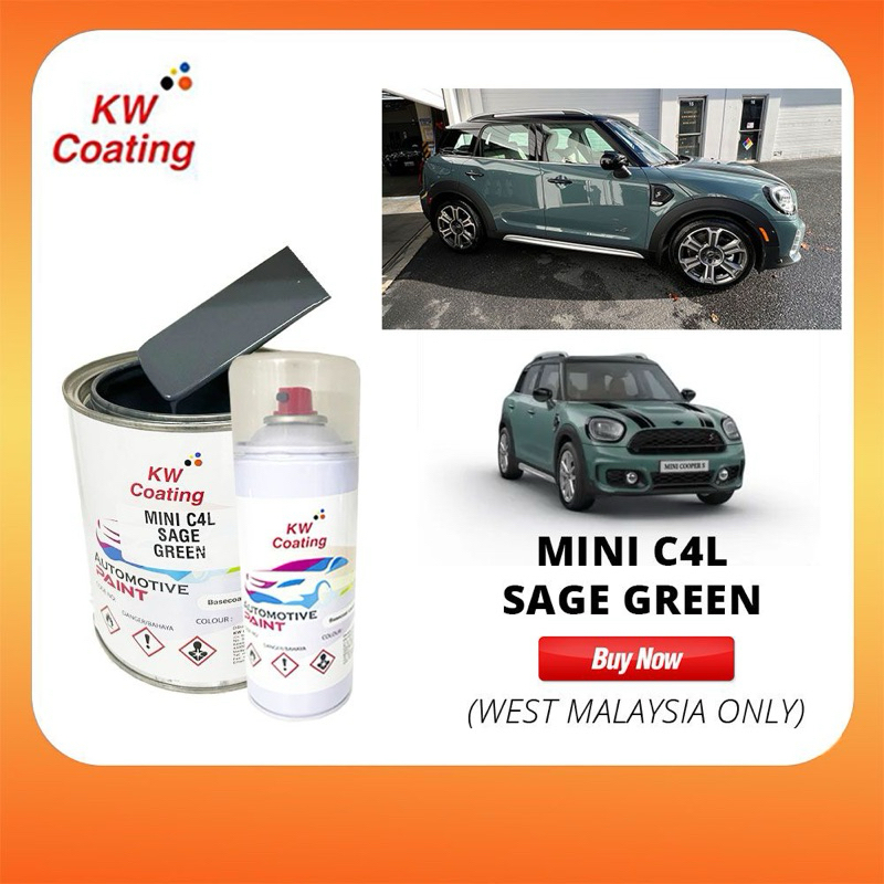 KW 2k Paint Mini C4L SAGA GREEN Kereta Mini C4L SAGA GREEN Cat Kereta ...