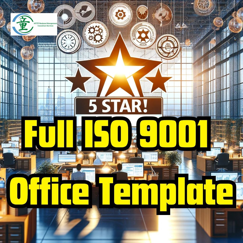 5 Star!！FULL ISO 9001 office templates (include SOP, flowchart ...