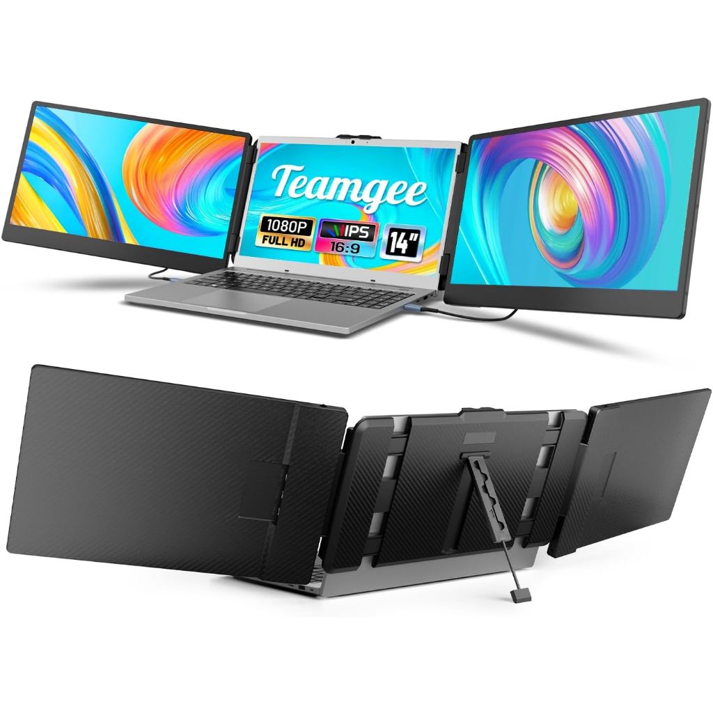 Teamgee S2 Laptop Screen Extender (14" FHD IPS USB-C Dual Speakers ...