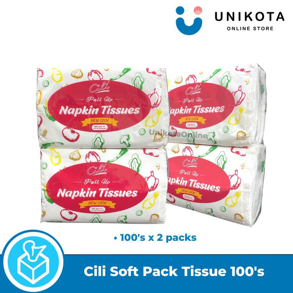 Cili Napkin Pull Up Tissue 100's x 2 packs | Shopee Malaysia