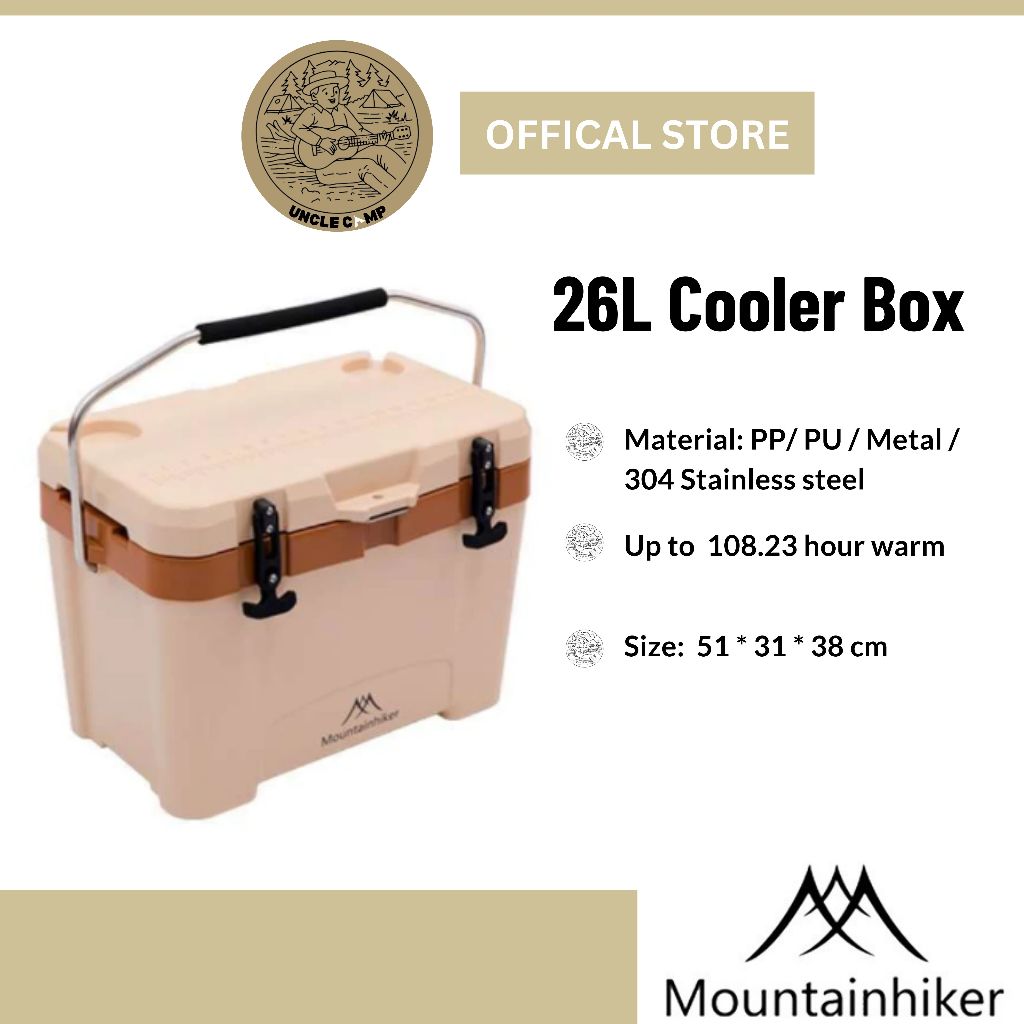 Mountainhiker 26L Camping Cooler Box Ais box Portable Outdoor Insulated ...