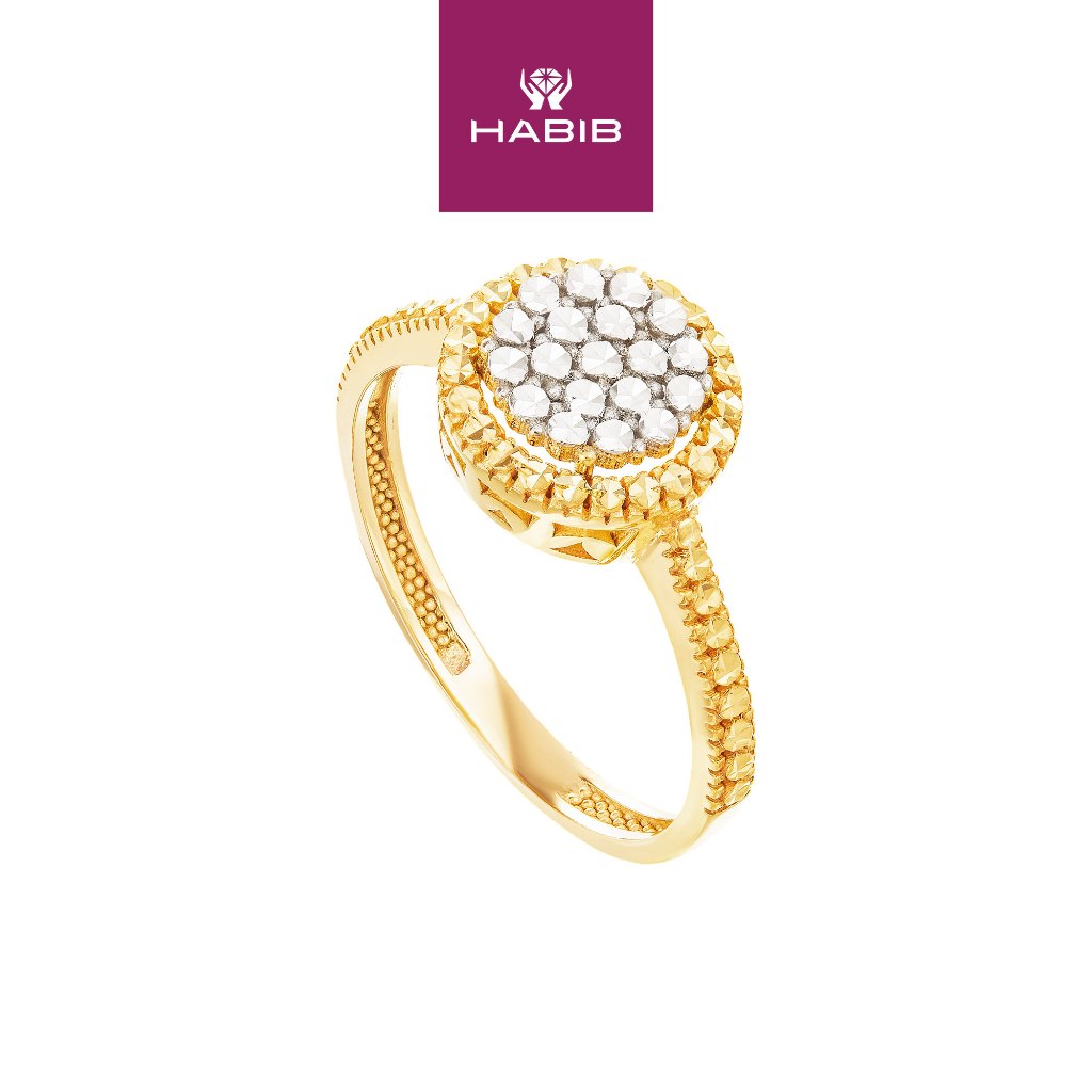 HABIB Oro Italia 916 Yellow and White Gold Ring GR45390321-BI (22K Gold ...
