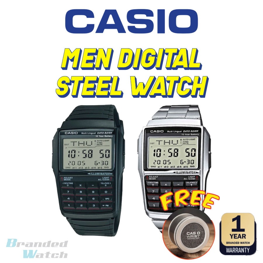 CASIO DBC-32D-1A DBC-32-1A MAN VINTAGE CALCULATOR DATA BANK WATCH ...