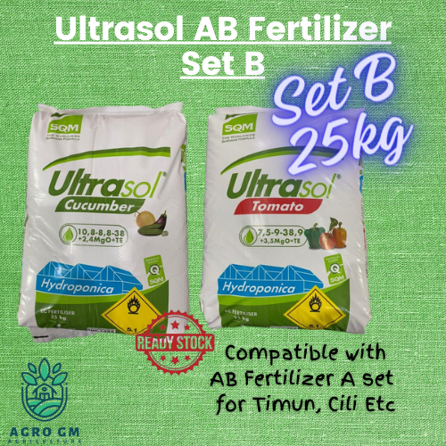 Set B Baja AB 25KG ULTRASOL IMPORT QUALITY 200L water Timun Cili Tomato ...
