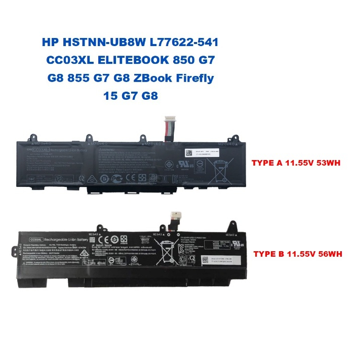 HP HSTNN-UB8W L77622-541 CC03XL ELITEBOOK 850 G7 G8 855 G7 G8 ZBook ...