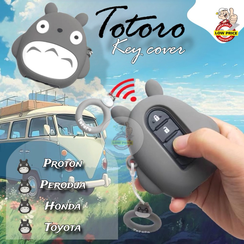Totoro Car Alarm Remote Smart Keyless Cartoon Design Key Cover Sarung ...