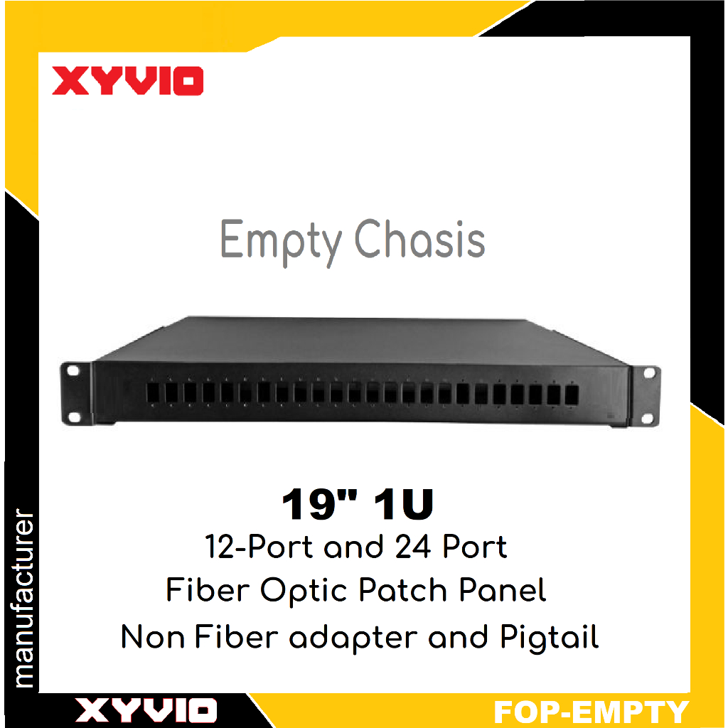 12 & 24 port Fiber Optic Patch Panel Rack Mount Tray c/w SC/UPC ...