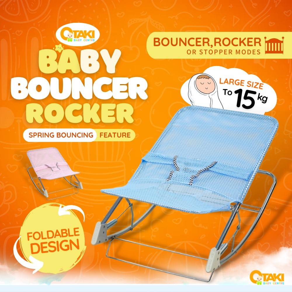 My Dear Spring Bouncer Chair Baby Bouncer (Chrome) Baby Rocker Bouncer ...