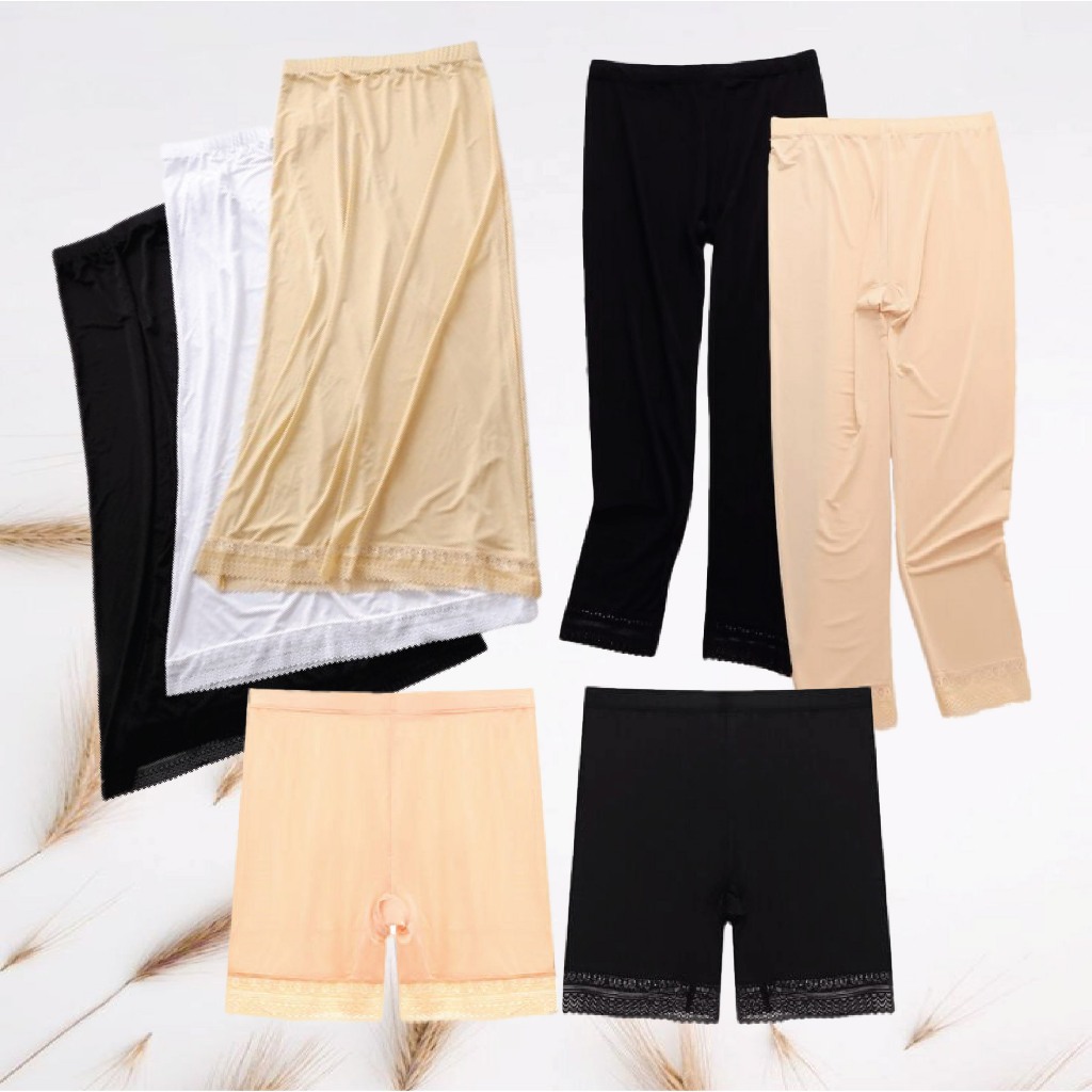 Ladies Innerwear Kain Sejuk Inner Pants Iner Seluar Panjang Pendek ...