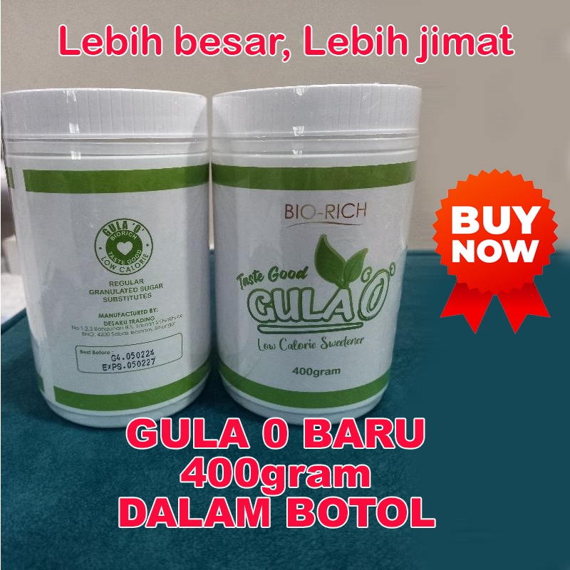 ORI HQ Bio Rich gula o pemanis rendah kalori 50g & botol spray 20ml ...
