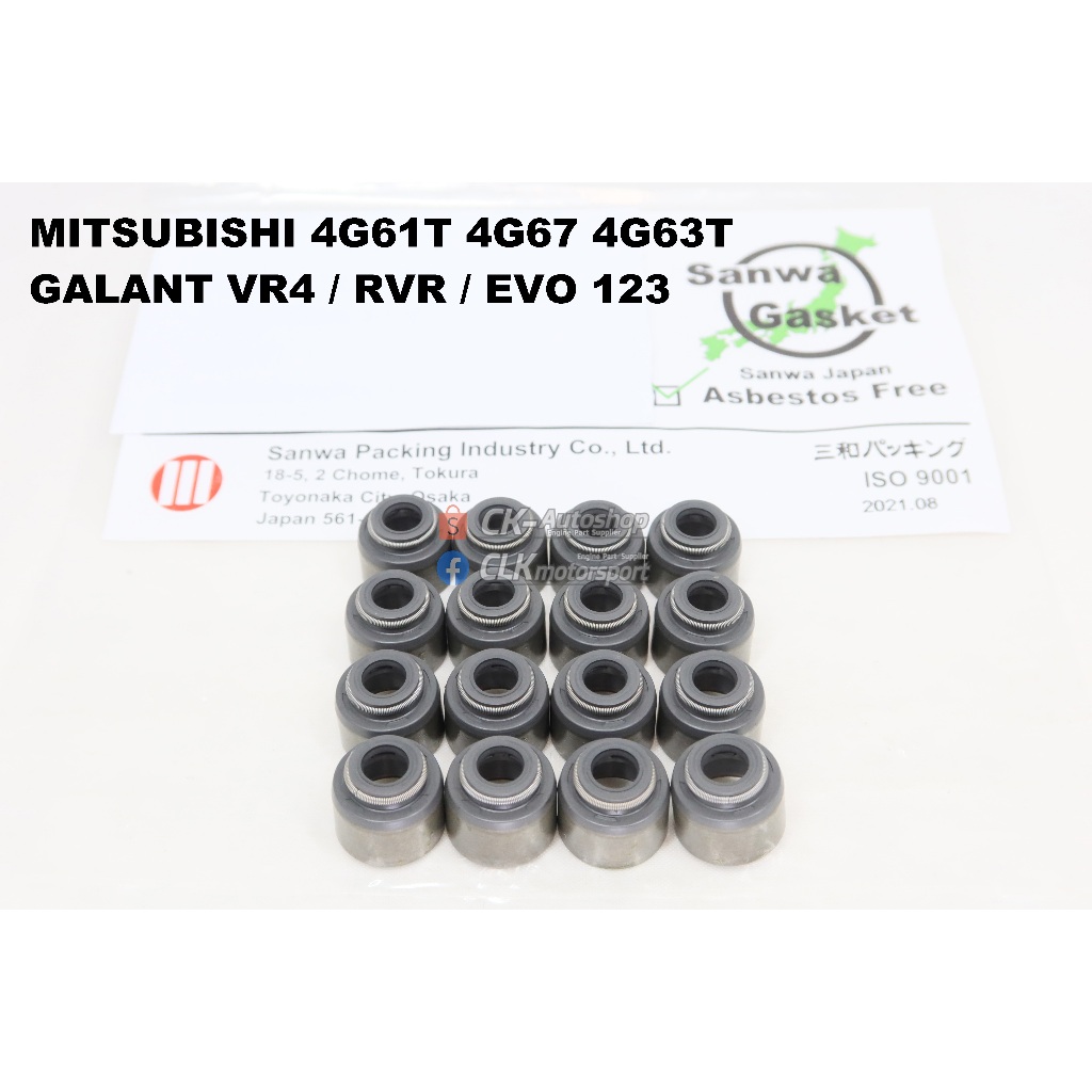 SANWA Japan Viton Valve Seal - Mitsubishi VR4 4G61T 4G67 4G63T EVO 123 RVR Galant Lancer ...