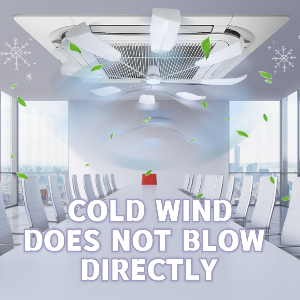360° Cassette Aircon Guide Fan No Noise, Accelate Air Flow, Prevetn ...