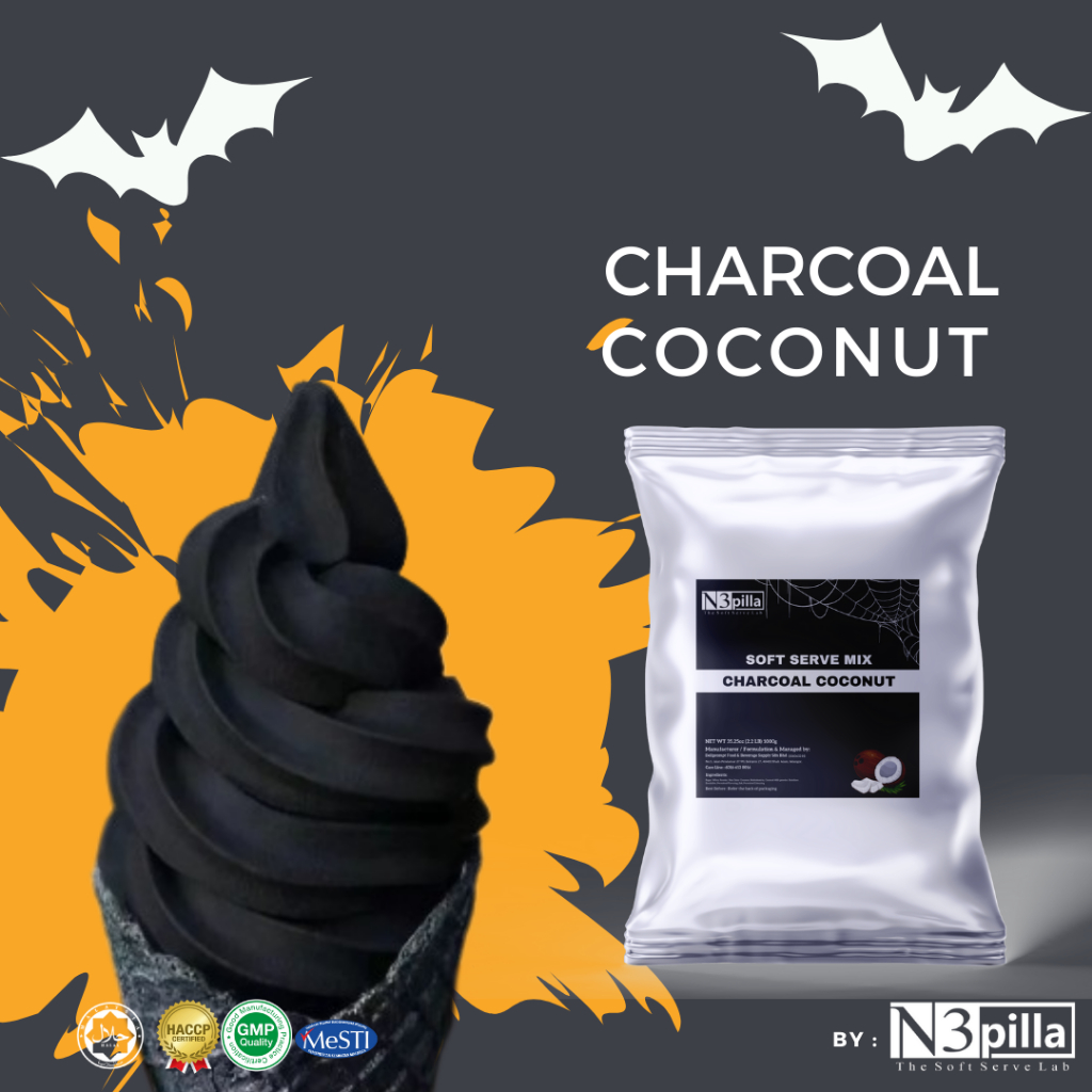 N3 Charcoal Coconut Soft Serve Ice Cream Powder 1KG | Shopee Malaysia