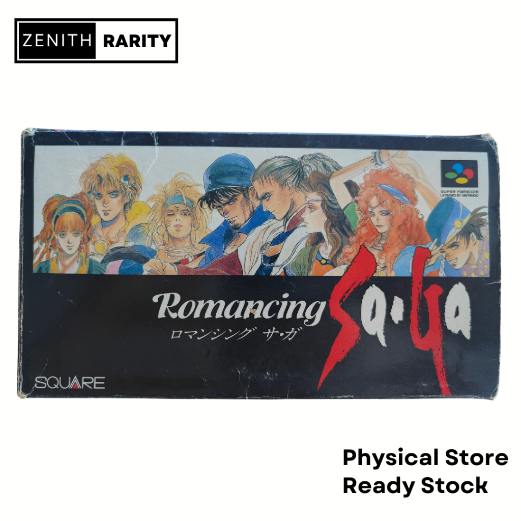 Zenith Rarity Nintendo Super Famicom SFC game Romancing Saga boxset ...