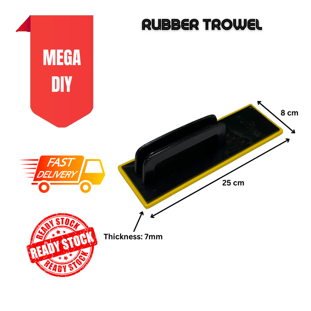 Rubber Trowel / Plastering Tool / Sponge Float Cement Trowel | Shopee ...
