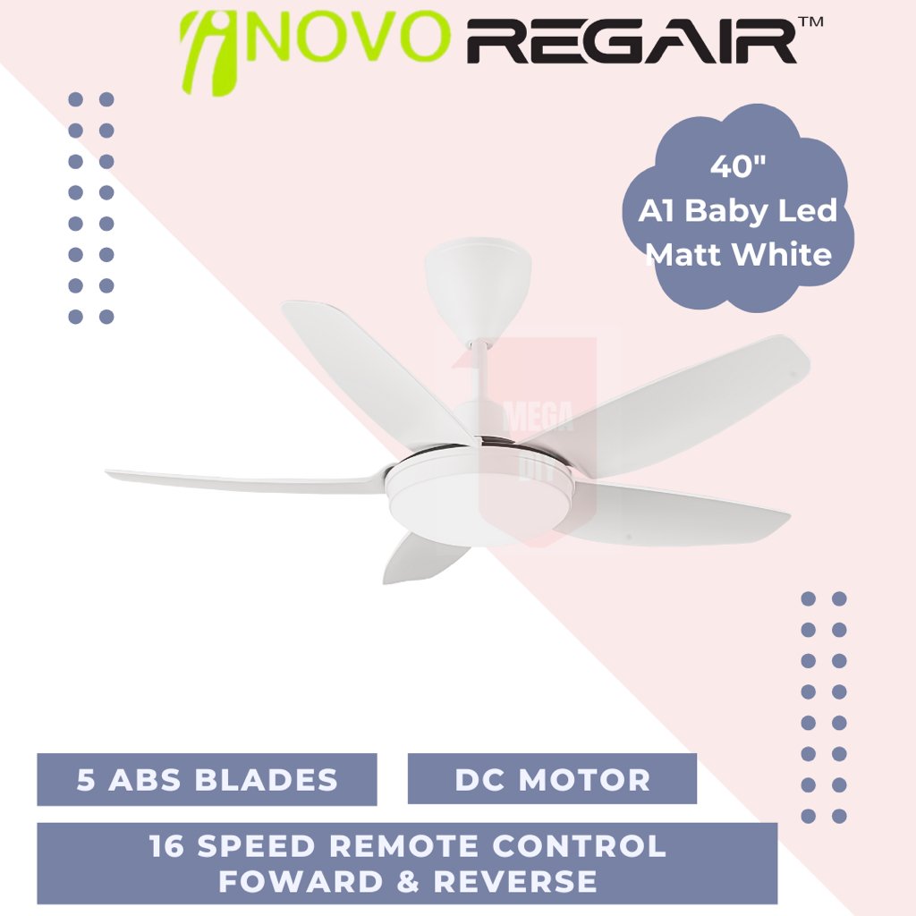 Regair Inovo A1 / A1 Led 40"/56" Ceiling Fan DC Motor Remote Control With Led Light Kipas Siling ...