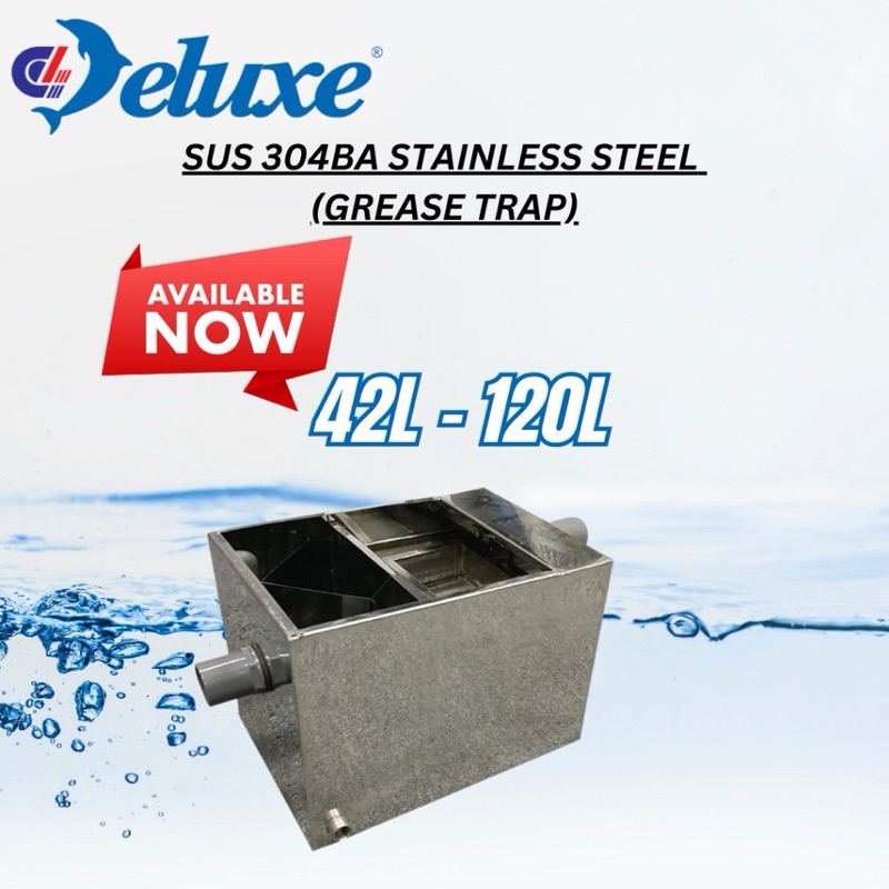 Deluxe 120 Liter Stainless Steel Grease Trap for Restaurant Kitchen ...