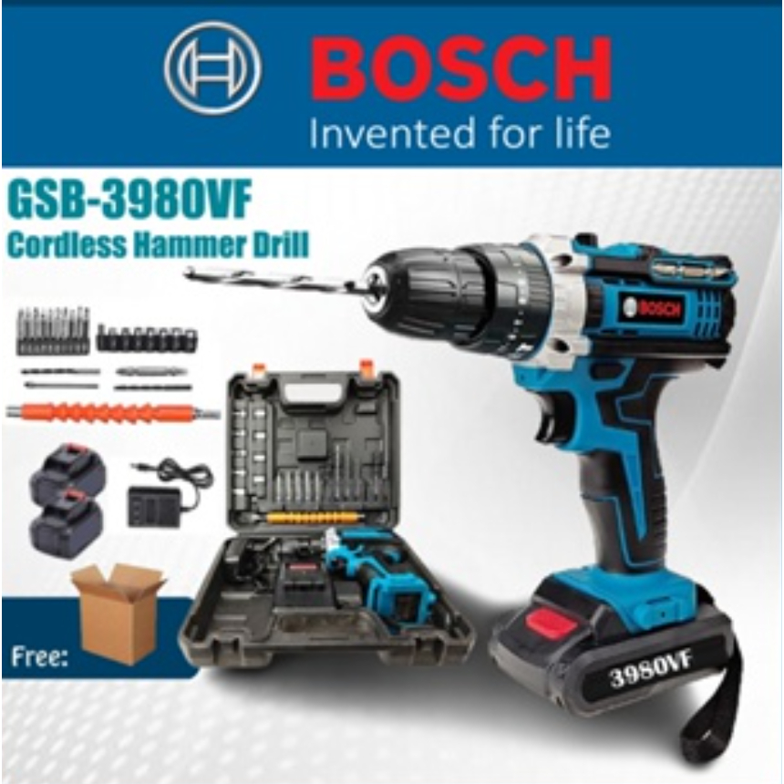BOSCH Electric Hammer Drill 3980VF Cordless Hammer Drill High Torque ...