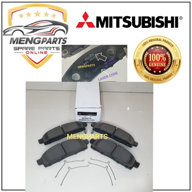 ORIGINAL MITSUBISHI TRITON 4WD 2005Y-2018Y FRONT DISC BRAKE PAD ...