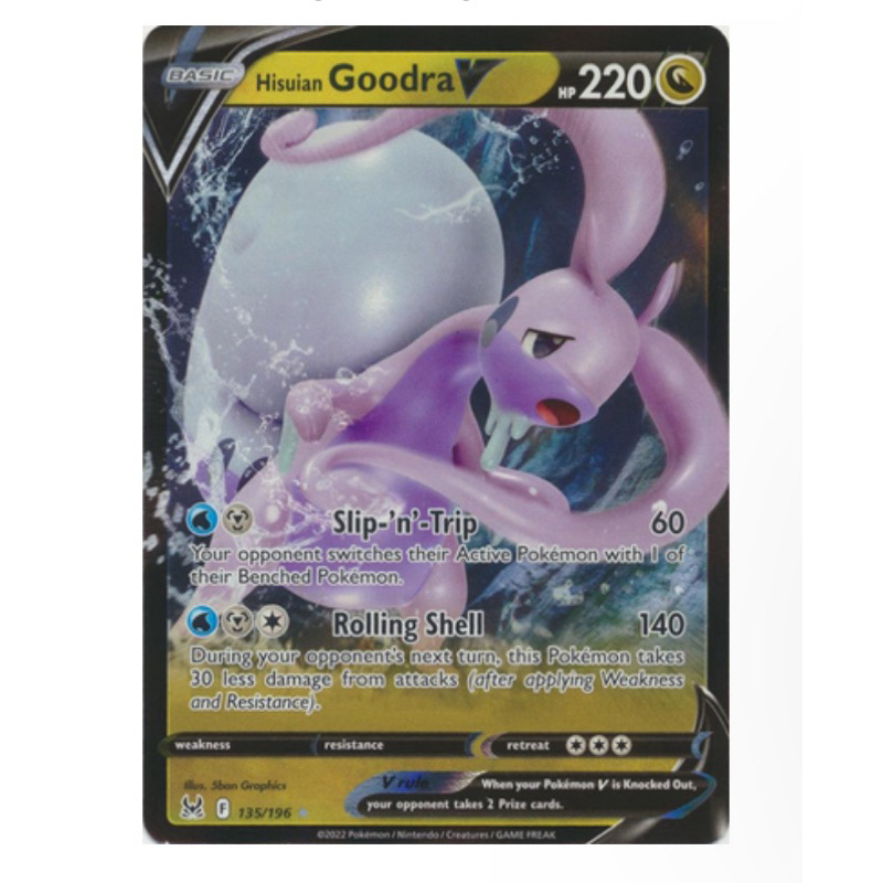 Pokemon TCG - Sword & Shield | Lost Origin | Hisuian Goodra V - 135/196 ...