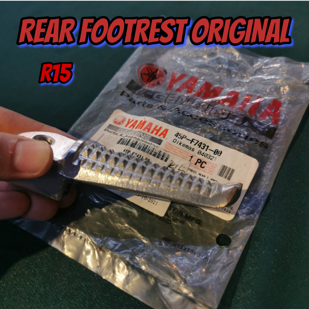 YAMAHA REAR FOOTREST LEFT R15 ORIGINAL (45P-F7431-00)-PEMIJAK KAKI ...