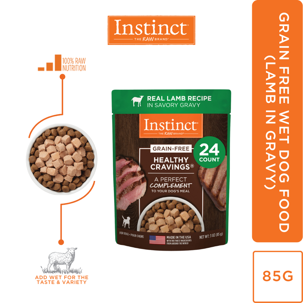 Instinct Dog Healthy Cravings Real Lamb Recipe Wet Pouch (85g) | Shopee ...