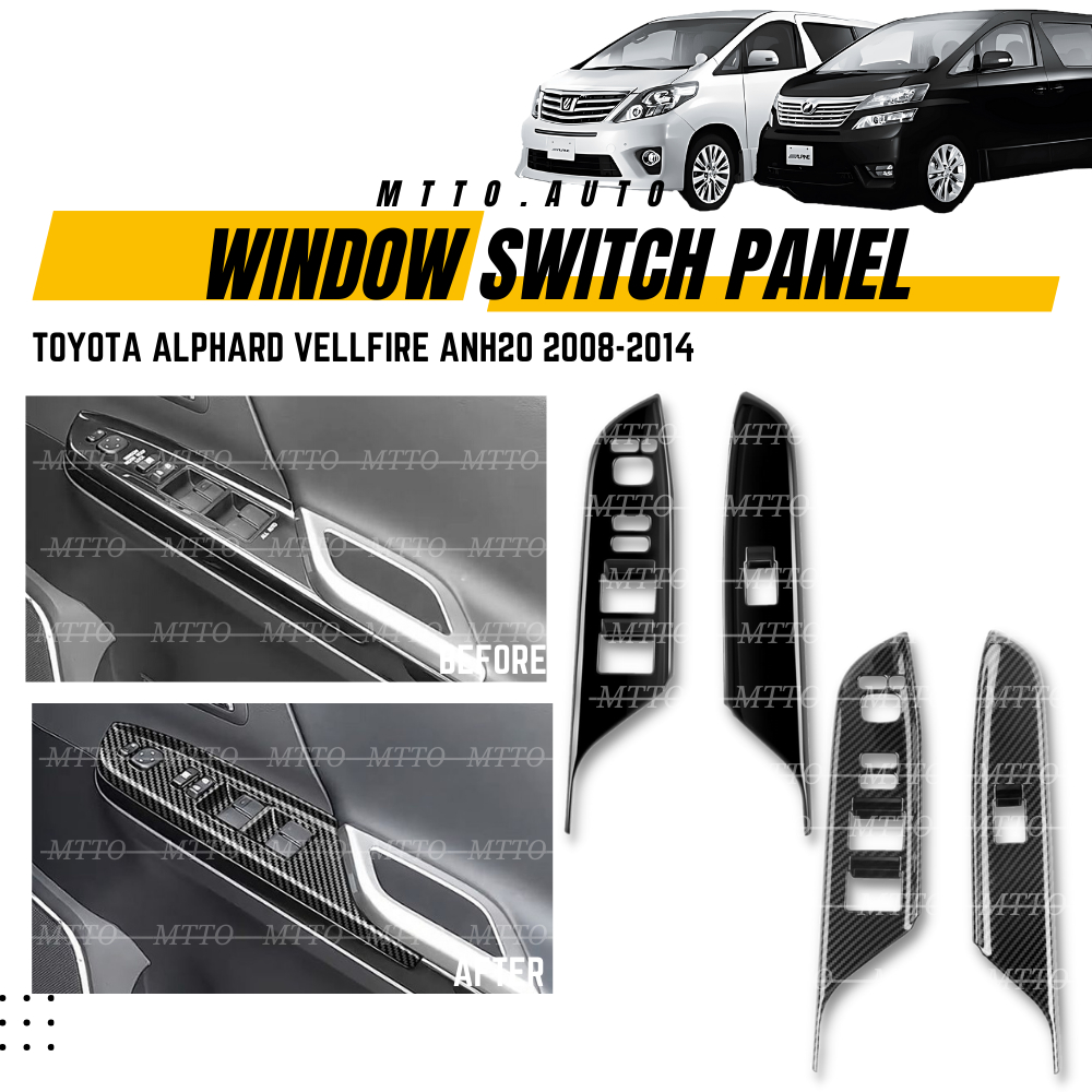 MTTO Toyota Alphard Vellfire ANH20 2008-2014 Interior Door Window ...