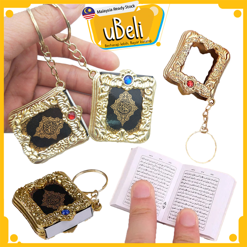 [uBeli] Pendant Rantai Kunci Mini Ark Quran Book Gift Al-Quran Keychain ...