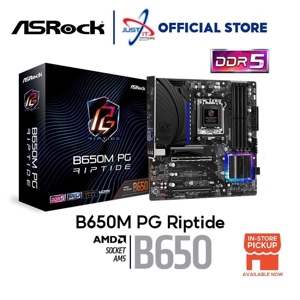 ASROCK B650M PG RIPTIDE DDR5 AM5 Gaming Motherboard Combo AMD Ryzen 5 ... ASROCK B650M PG RIPTIDE DDR5 AM5 Gaming Motherboard Combo AMD Ryzen 5 ...