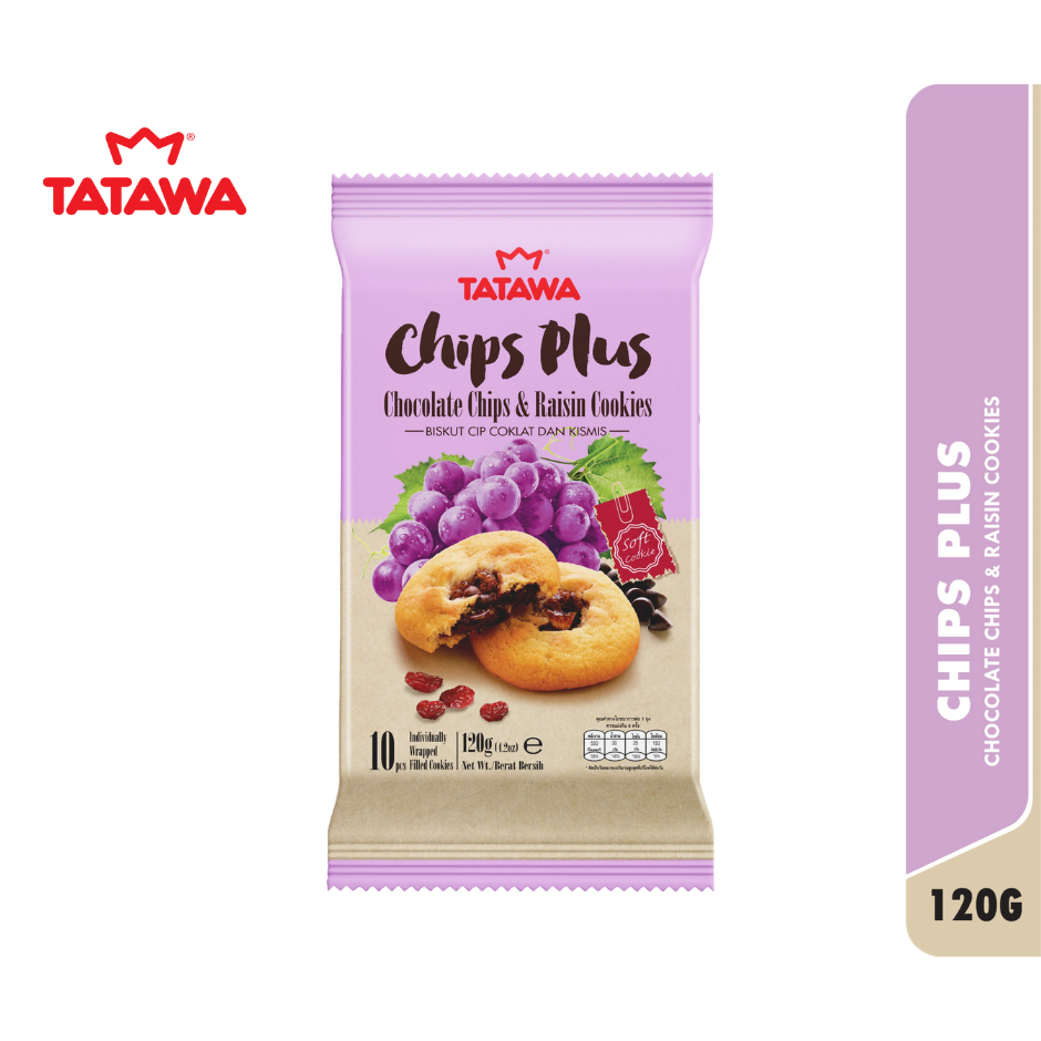 Tatawa Chips Plus: Chocolate Chips & Raisin Cookies [120g] | Shopee ...