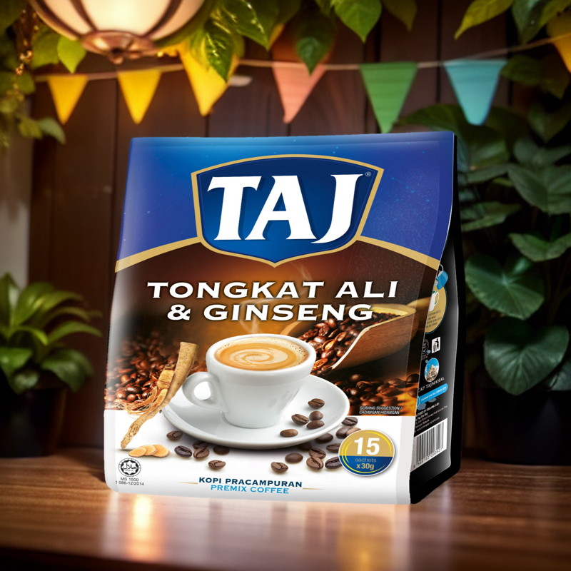 TAJ Tongkat Ali & Ginseng Premix Coffee (30g x 15sticks) | Shopee Malaysia