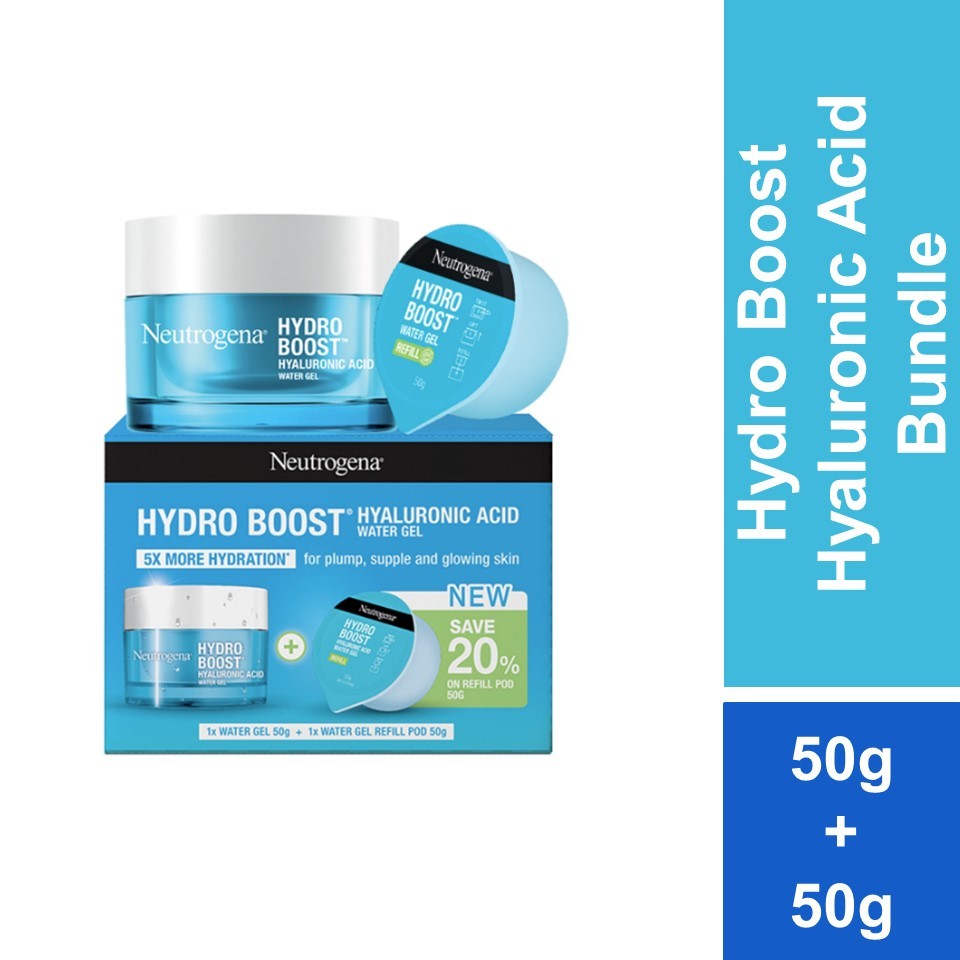 Neutrogena Hydro Boost Hyaluronic Acid Water Gel 50g + Refill Pod 50g ...