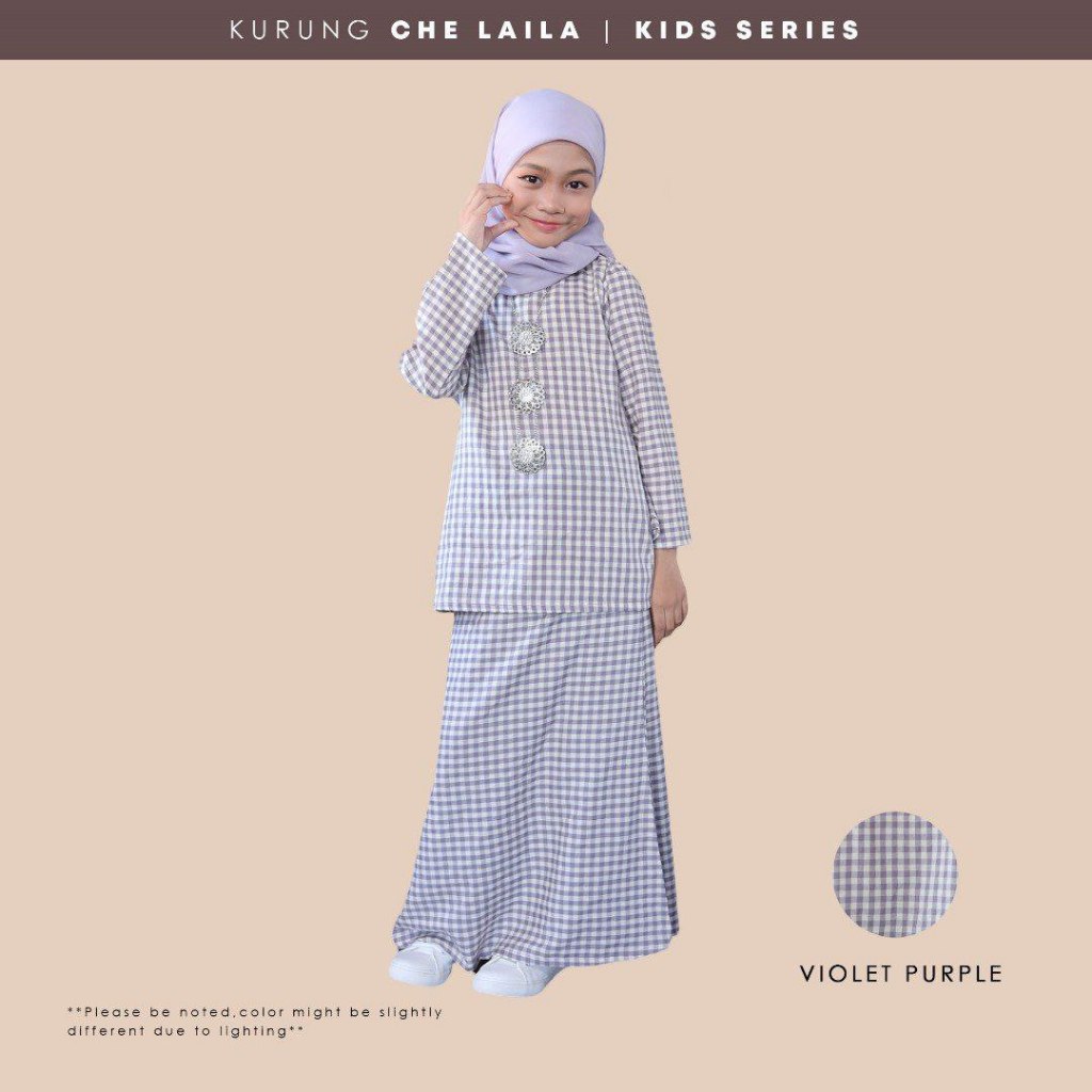 KURUNG CHE LAILA KIDS by ELLE ZAHRA 🌹 baju kurung kedah klasik cotton ...