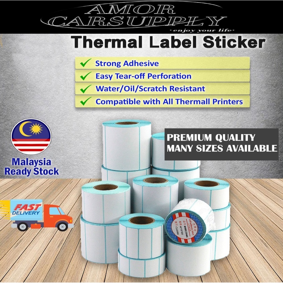 [MSIA SELLER] Barcode Sticker Thermal Price Label Product Label Sticker ...