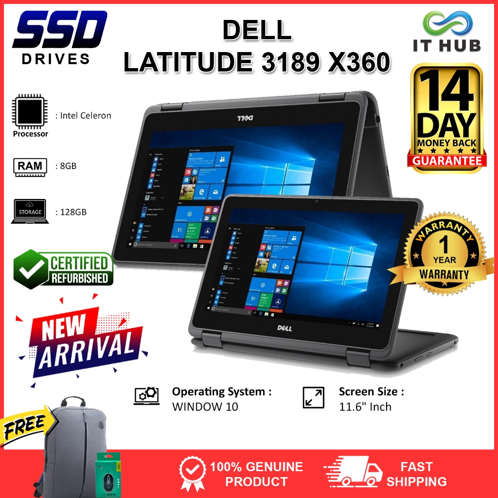 DELL Notebook-flip design Touchscreen 3189/8 GB/128 GB SSD/Intel HD ...
