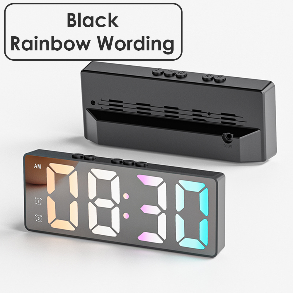 Digital Voice Control LED Clock Desktop Electronic Table Clocks Alarm ...