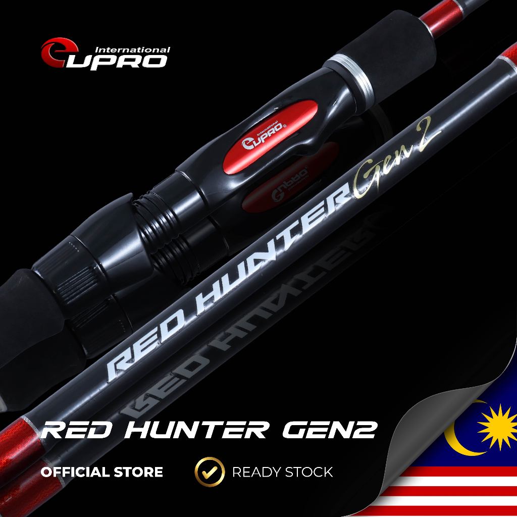 Eupro Red Hunter Gen 2 CSR Solid Carbon (Spinning Rod 1 Piece Light ...
