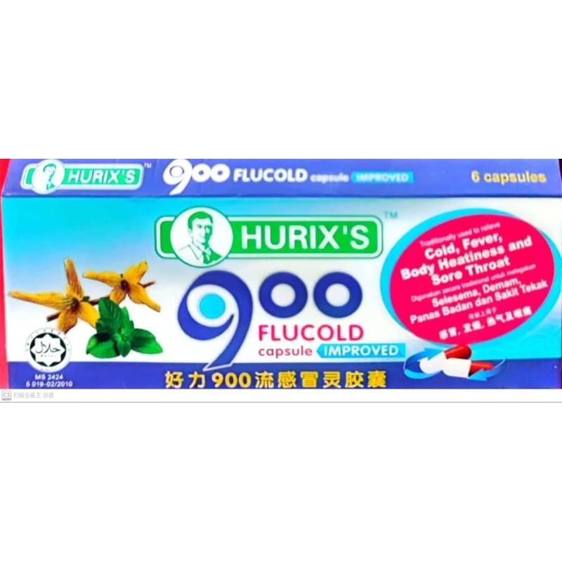 HURIXS 900 FLUCOLD CAPSULE ( 6 capsules ) | Shopee Malaysia