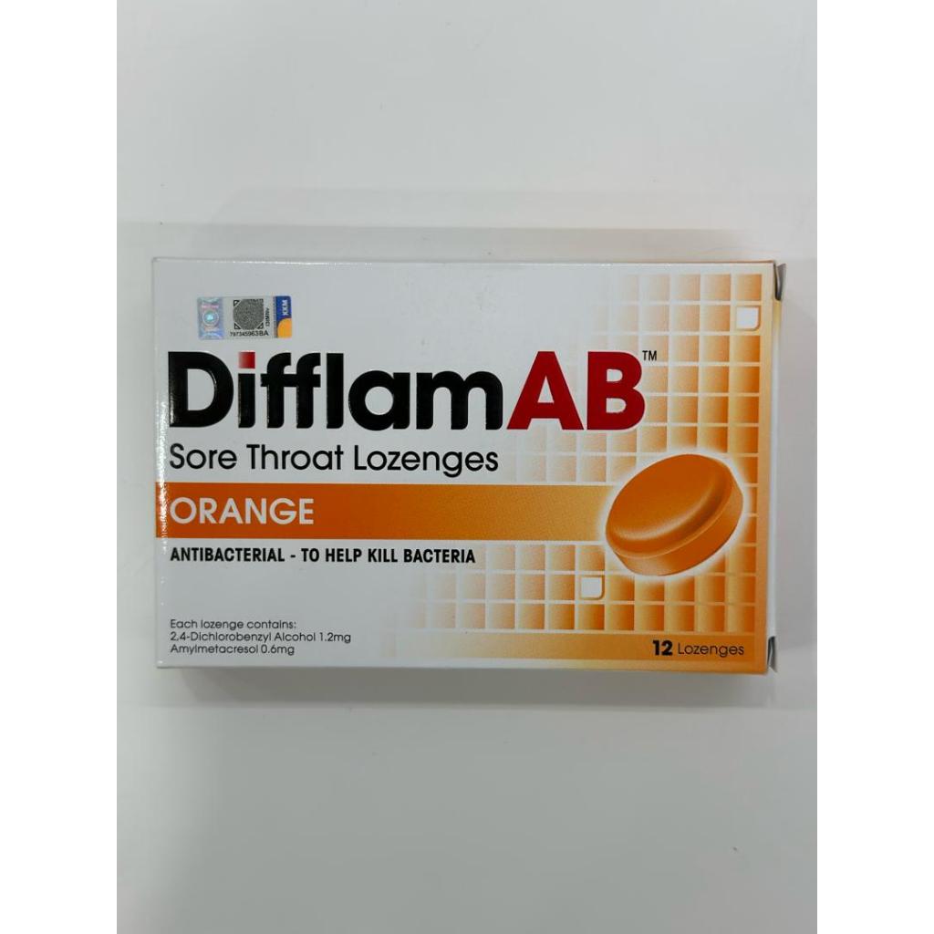 Difflam AB Sore Throat Lozenges 12's (Orange) | Shopee Malaysia