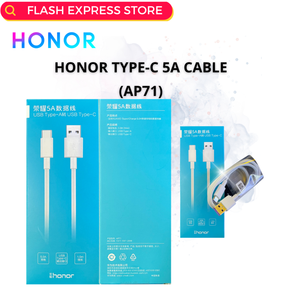 HONOR ORIGINAL TYPE-C CABLE 5A / 6A | MALAYSIA READY STOCK | 1 YEAR ...