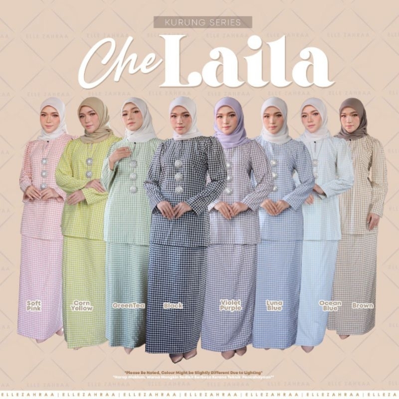Baju Raya 2024 - Kurung Che Laila Material Japanese Cotton By Elle ...